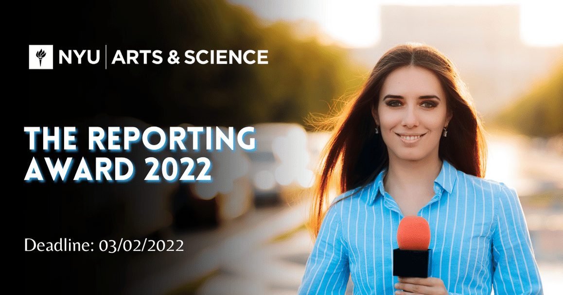Applications are Now Open for the 2022 Reporting Award!