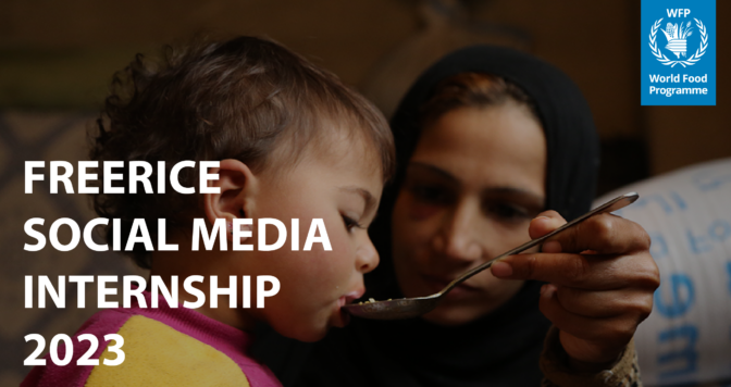 Freerice Social Media Internship at WFP 2023 - Youth Opportunities