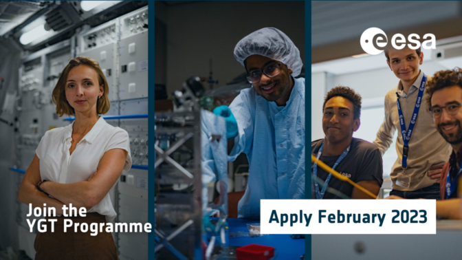 The ESA Young Graduate Trainee (YGT) Programme 2023 - Youth Opportunities