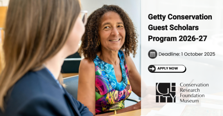 Getty Conservation Guest Scholars Program 2026-2027