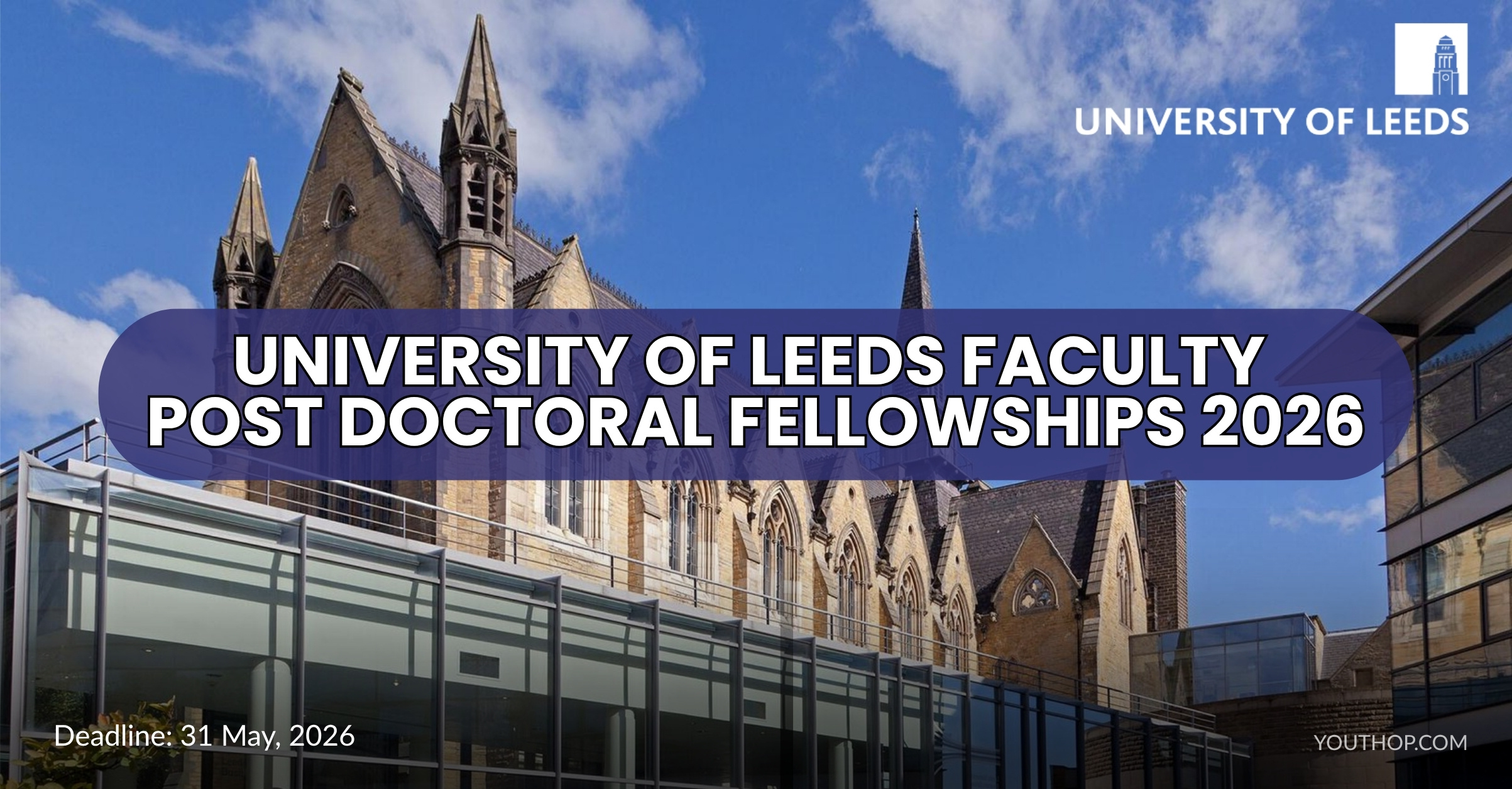University of Leeds Faculty Post Doctoral Fellowships 2026