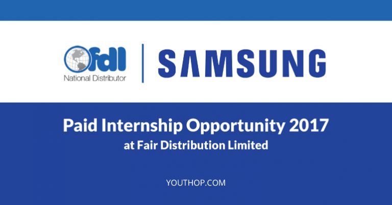 Paid Internship Opportunity 2017 at Fair Distribution Limited - Bangladesh