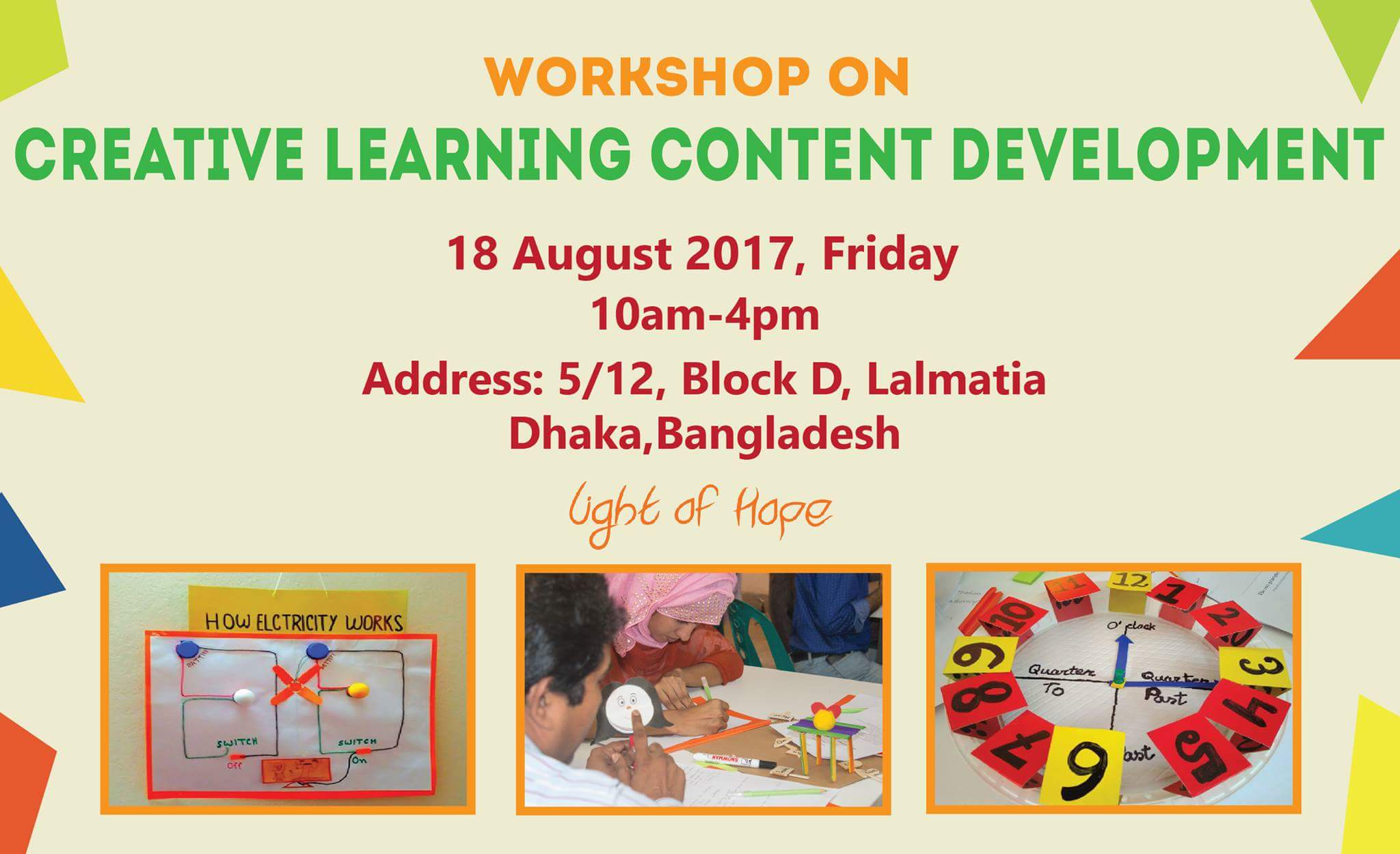 Workshop on 'Creative Learning Content Development' 2017 in Dhaka ...