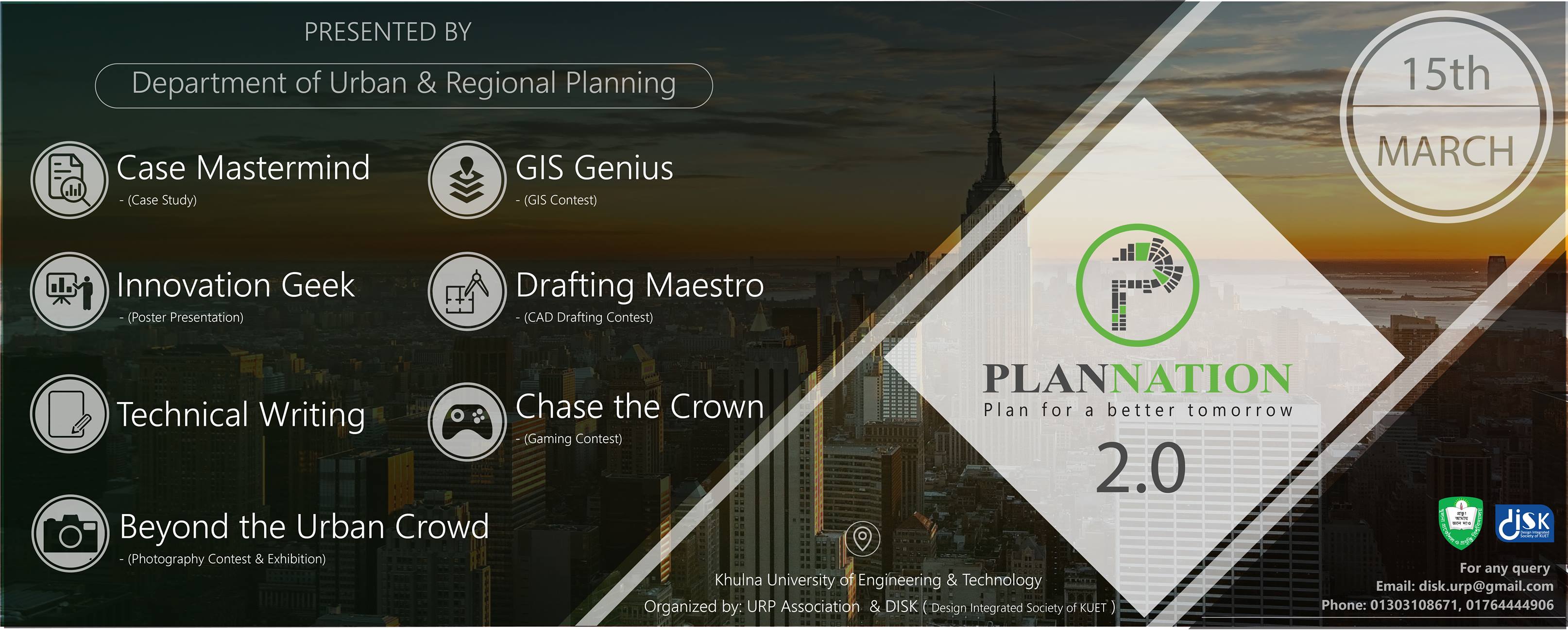 Plannation- 2.0 - by Department of Urban and Regional Planning of KUET