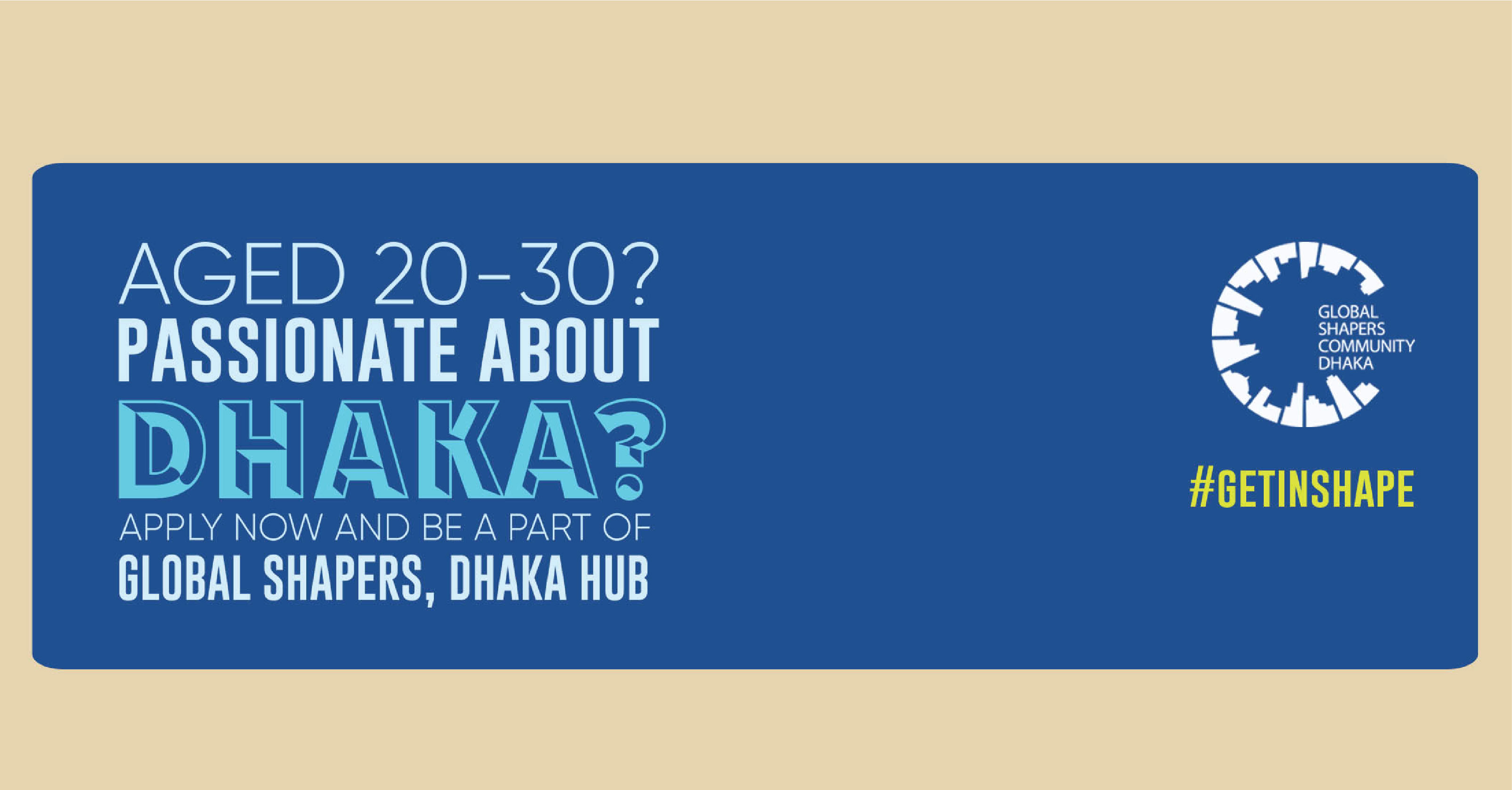 Join the Global Shapers community (initiative of World Economic Forum)