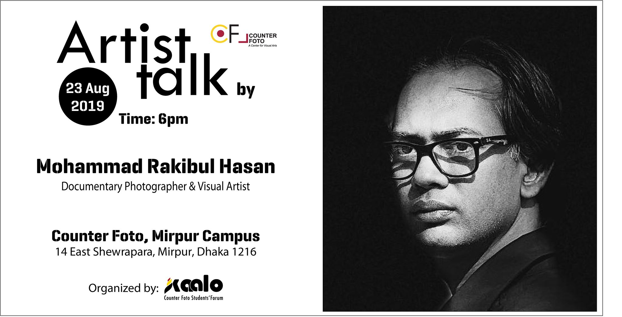 Artist Talk by M R Hasan organized by Counter Foto Students Forum