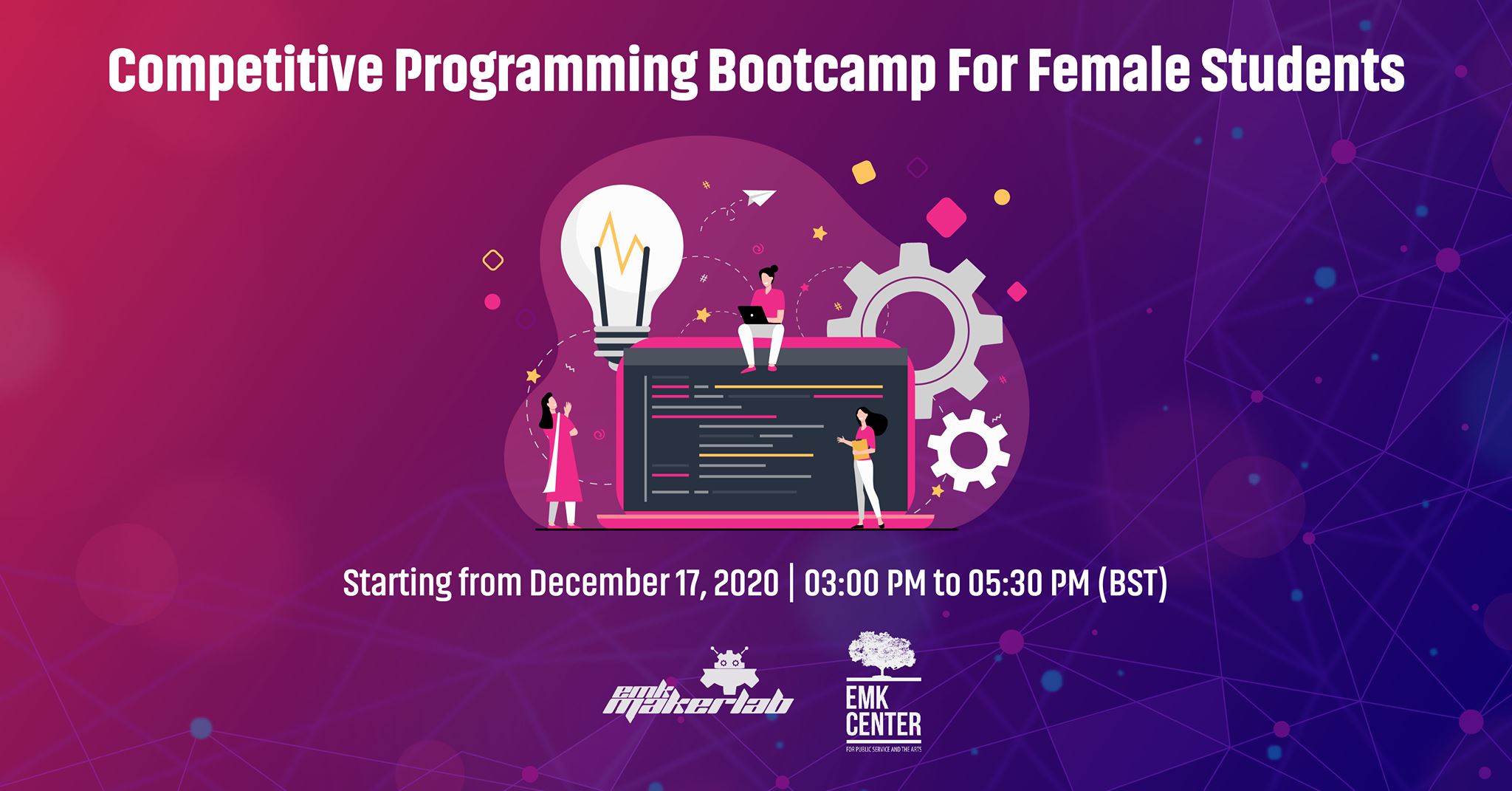 EMK Center presents Competitive Programming Bootcamp for Female Students 2020-21 - Bangladesh