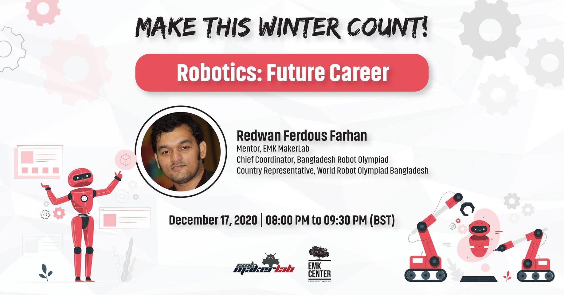 EMK Center presents free webinar on Robotics: Future Career 2020 ...