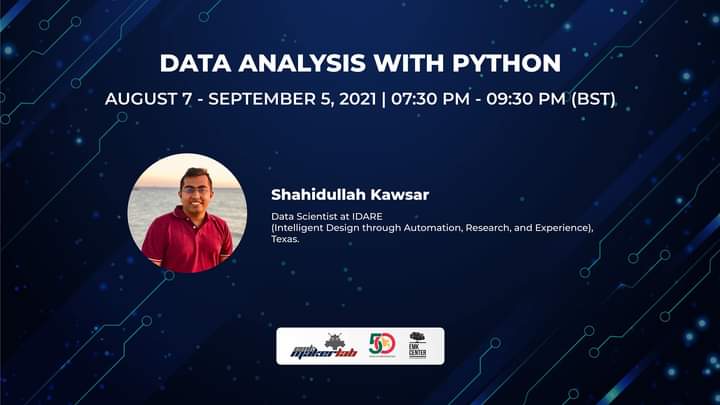 EMK Center presents "Data Analysis with Python" 2021 - Bangladesh